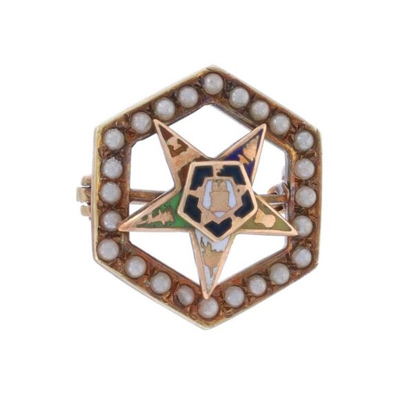 Jewelry | Yellow Gold Order Of The Eastern Star Vintage Badge 1k Oes ...